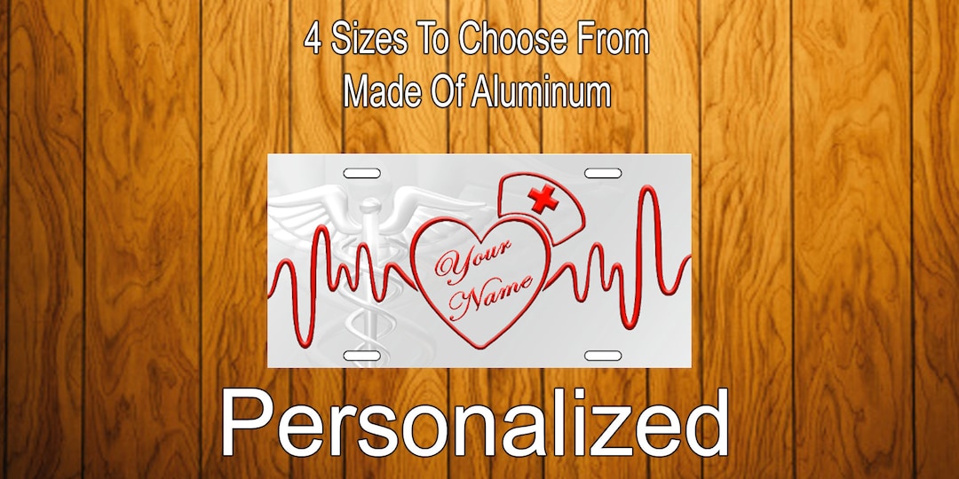 NURSE License Plate HERO Works Here Proud to Be A Nurse Aluminum Add ...