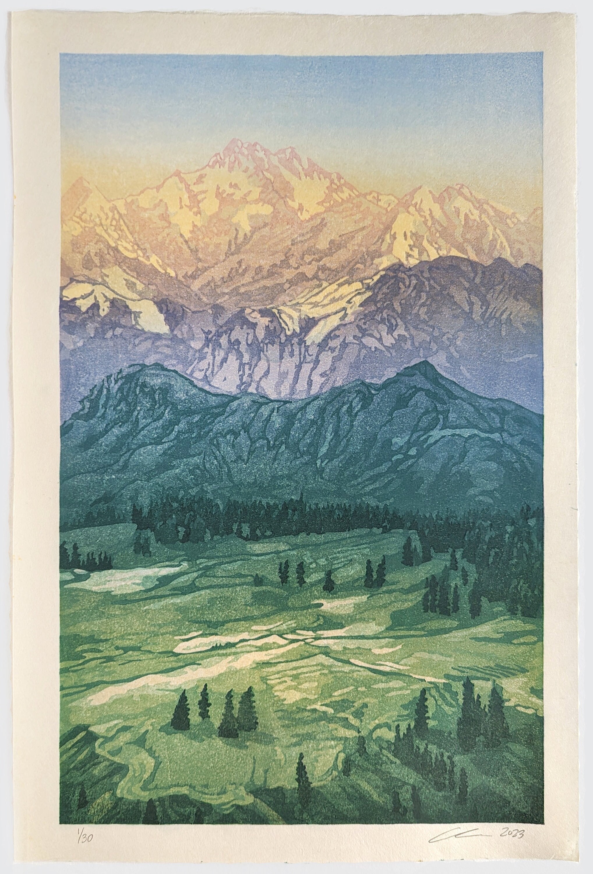 Woodblock Print ascension, Original Moku Hanga Limited Edition Print - Etsy