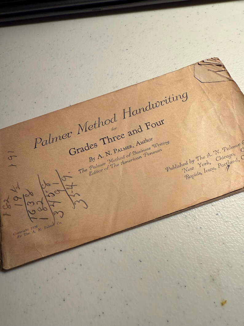 1926 Palmer Method Teachers Handwriting Instruction Booklet - Etsy