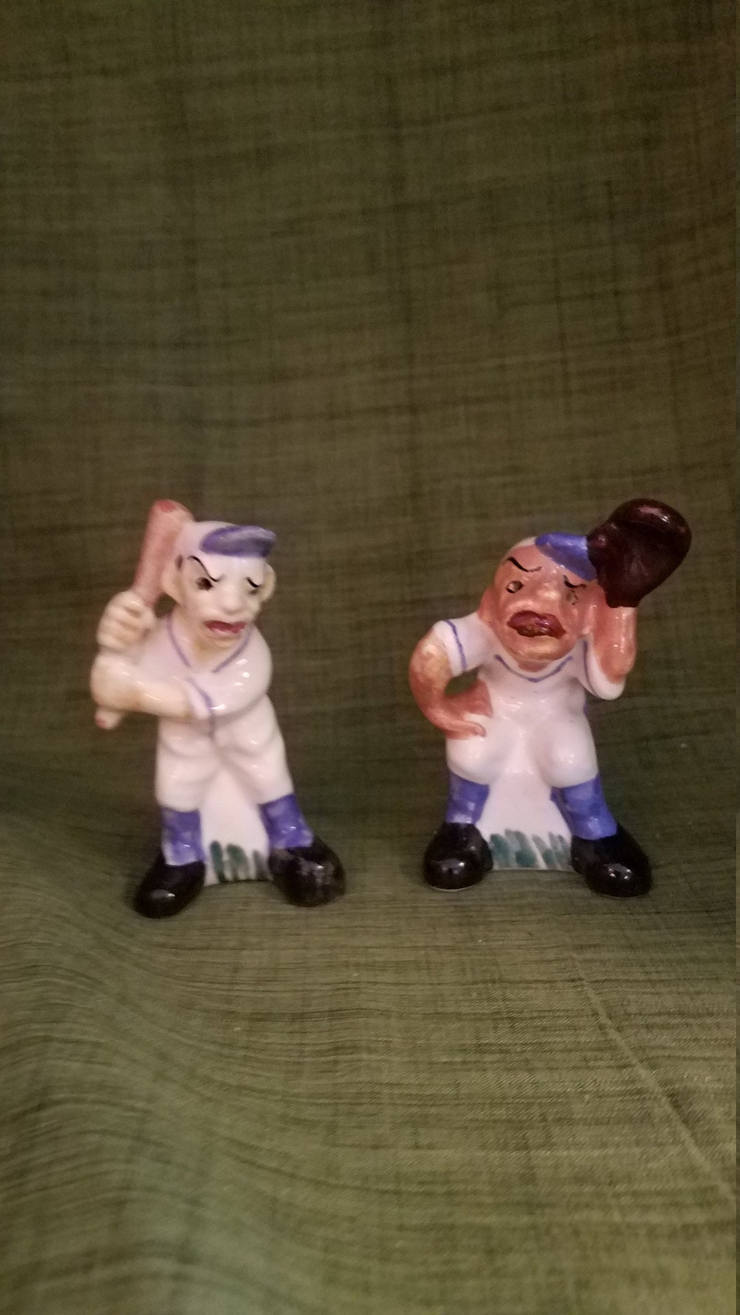 Strange Baseball Players Ceramic Figurines, Ugly Baseball Players - Etsy