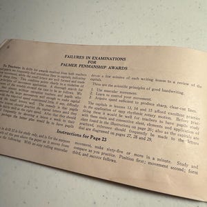 1926 Palmer Method Teachers Handwriting Instruction Booklet - Etsy
