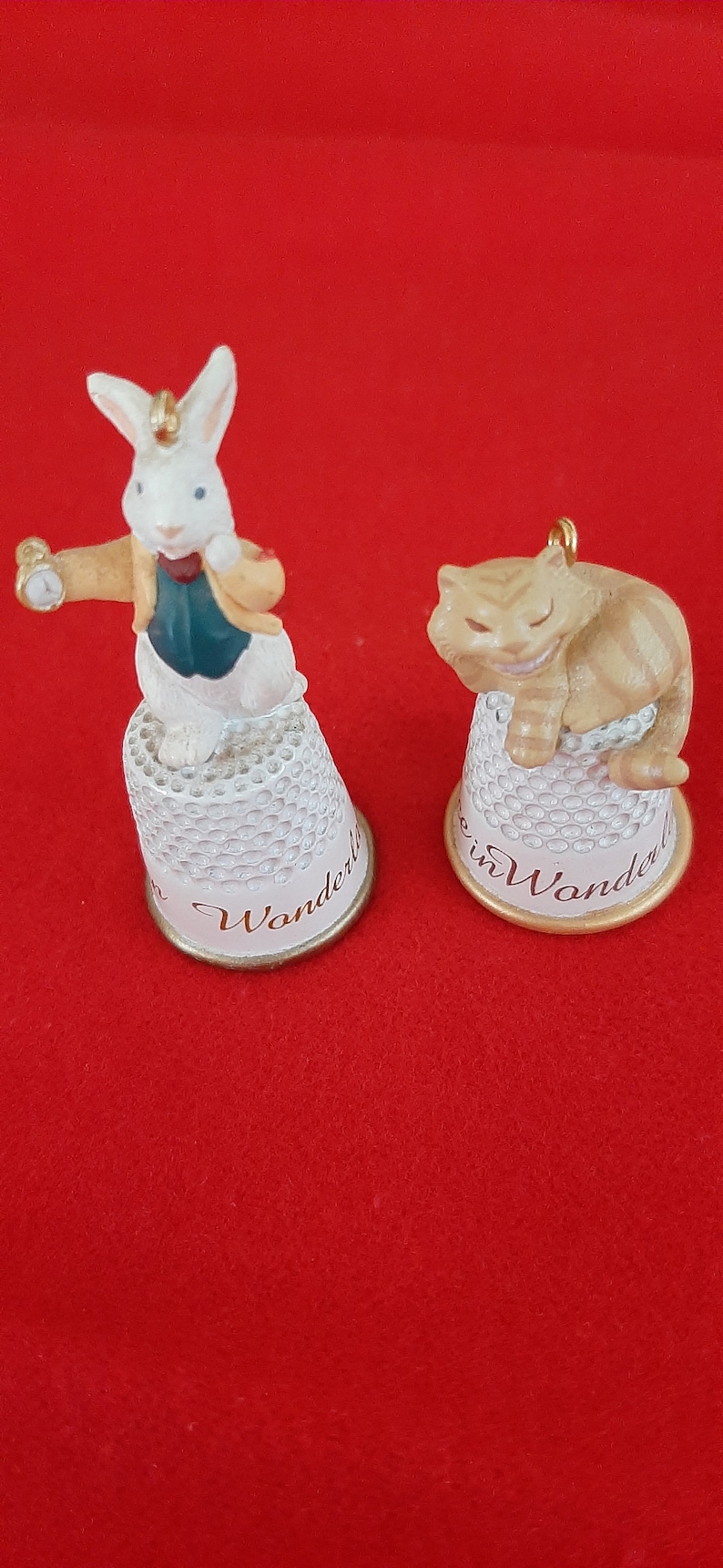 Alice in Wonderland Hallmark Thimble Ornaments 1995-1998 - Etsy