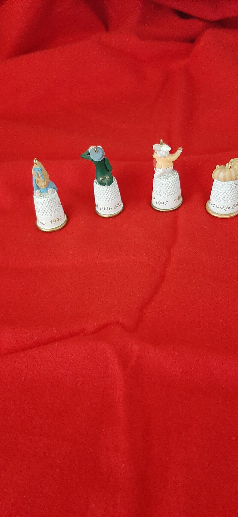 Alice in Wonderland Hallmark Thimble Ornaments 1995-1998 - Etsy