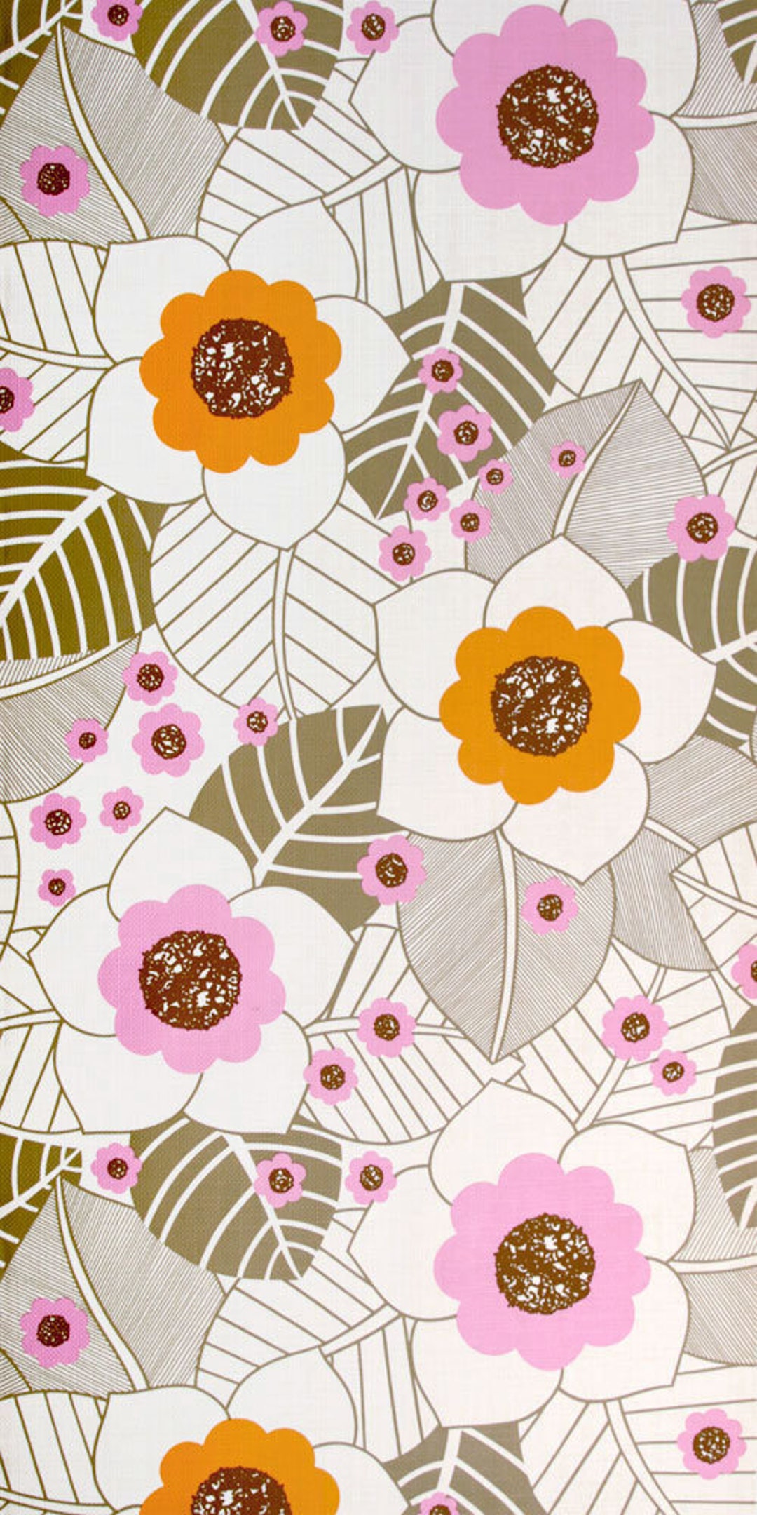 70s Flower Wallpaper #0221 - Running Meter / Vintage Flower Wallpaper ...