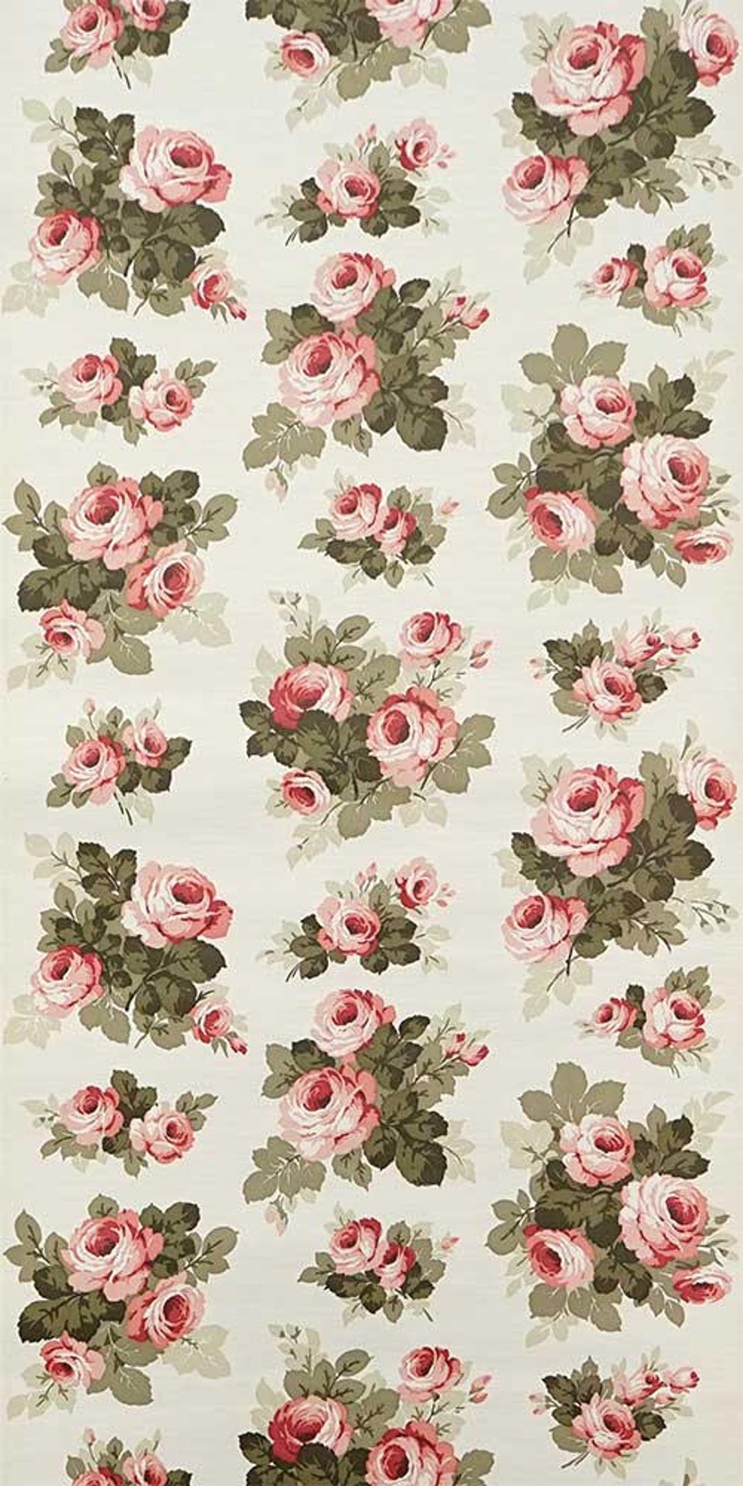 70s Roses Wallpaper 0714A Running Meter or Roll / Vintage Wallpaper - Etsy