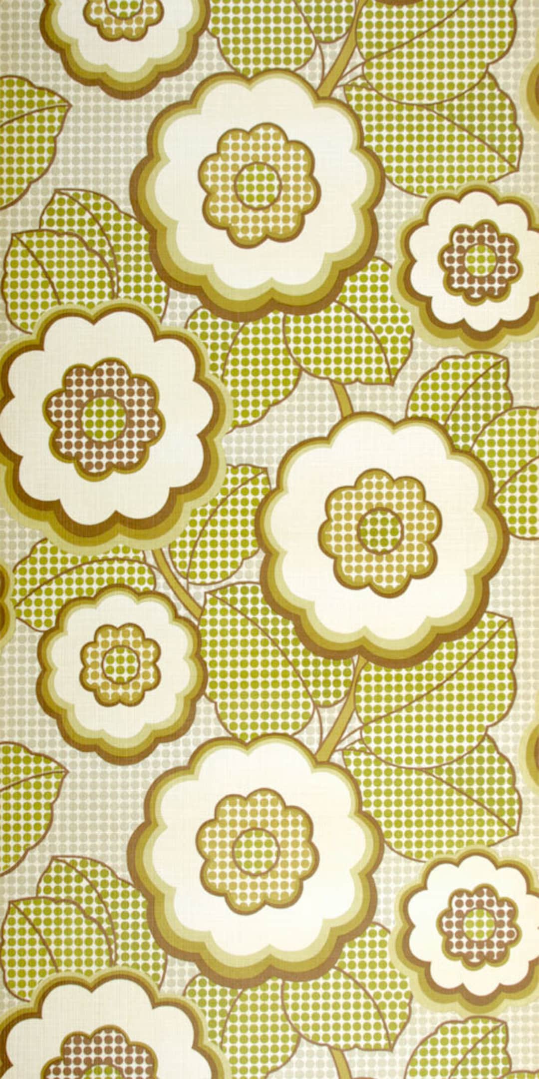 Buy 70s Flower Wallpaper 0224 Roll / Roll / Vintage Floral Wallpaper ...