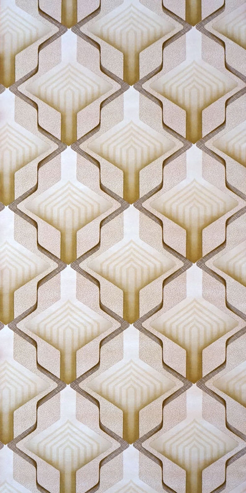 70s Geometric DDR Wallpaper #0518AL - Running Meter / Vintage Wallpaper ...