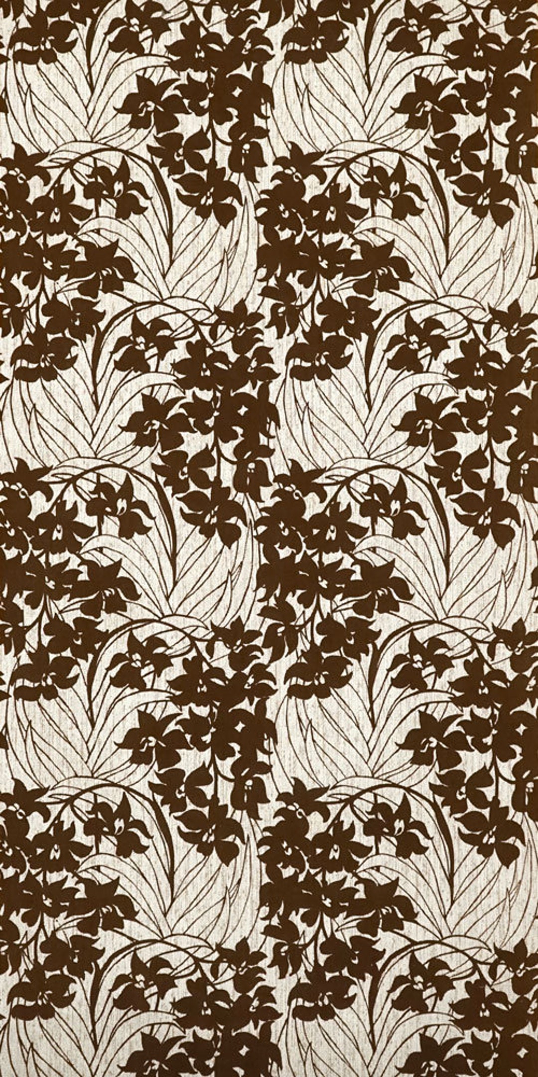 70s Velor Floral Wallpaper 1501 Running Meter Without Roll / Vintage ...