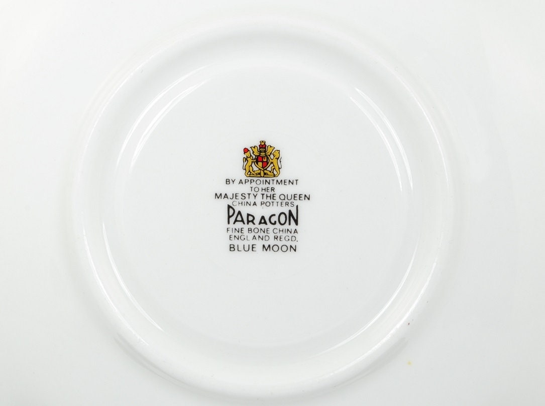Vintage Paragon Blue Moon Salad Plate Blue Roses China Fine Bone China ...