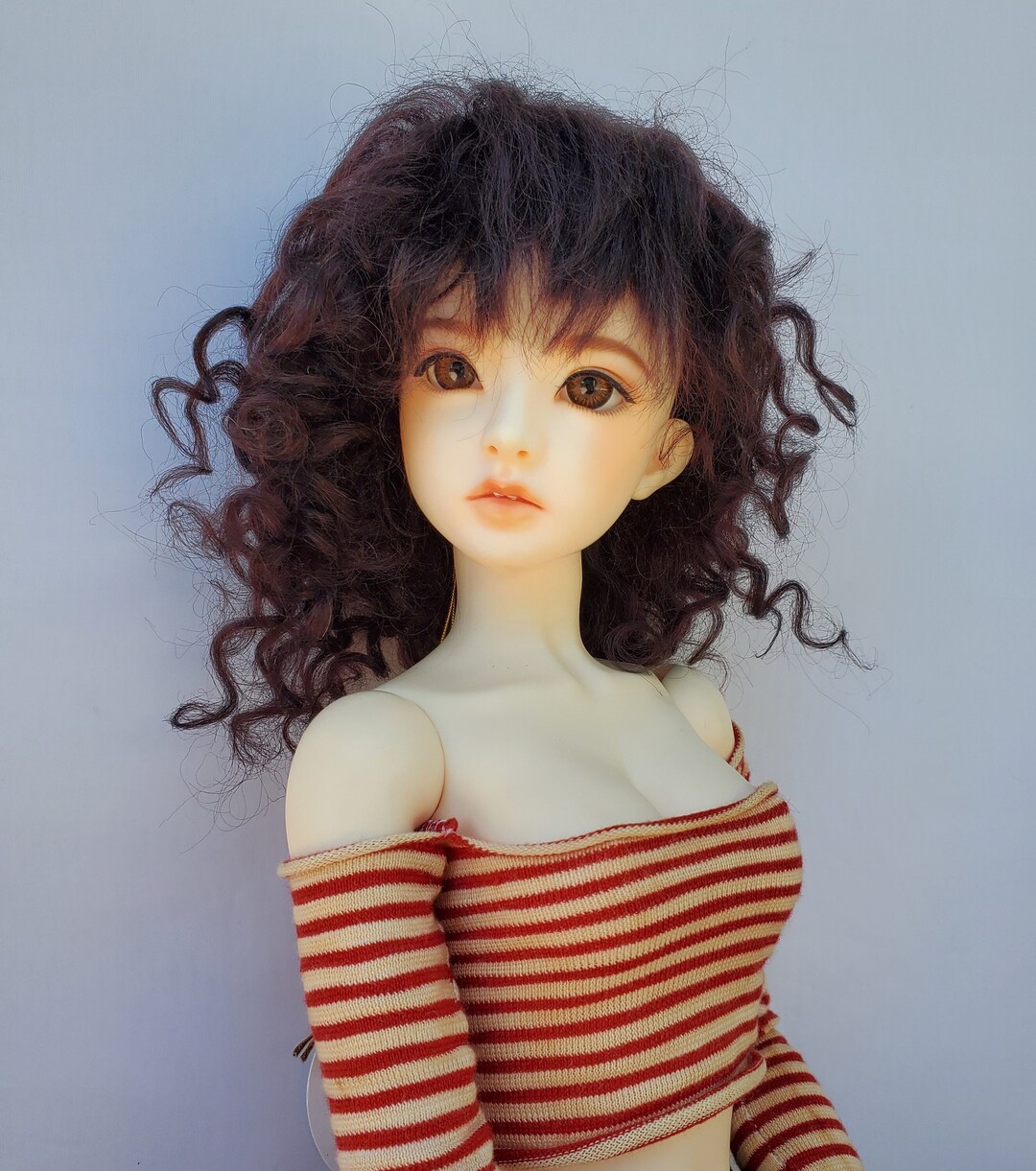 Monique Doll Wig Size 9-10 SOPHIA in Darkest Brown MOHAIR - Etsy