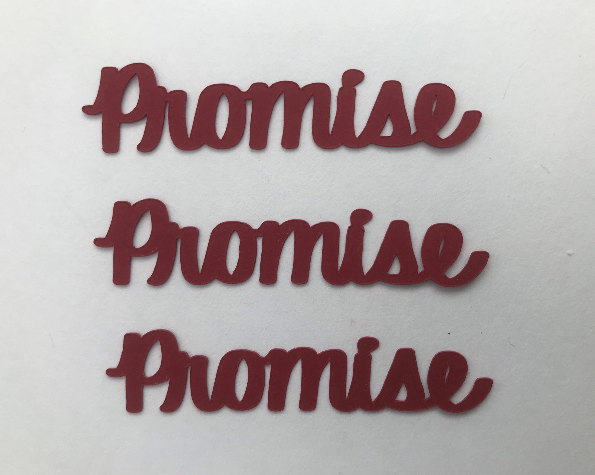 Promise 100 piece handwritten word confetti table scatter | Etsy