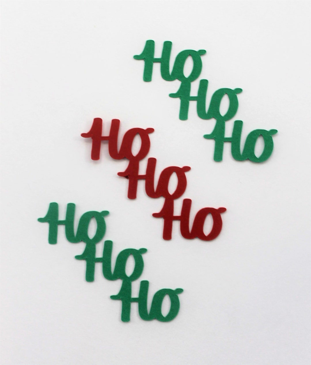 Christmas Theme "ho Ho Ho" 50-piece Card Stock Confetti Word Phrase for ...