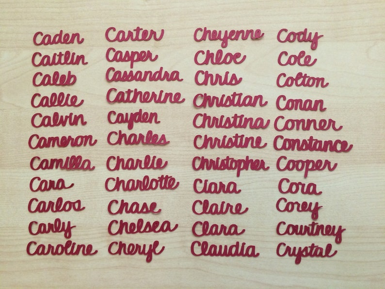 Handwritten C Names Choose Your Name Beginning With C Etsy
