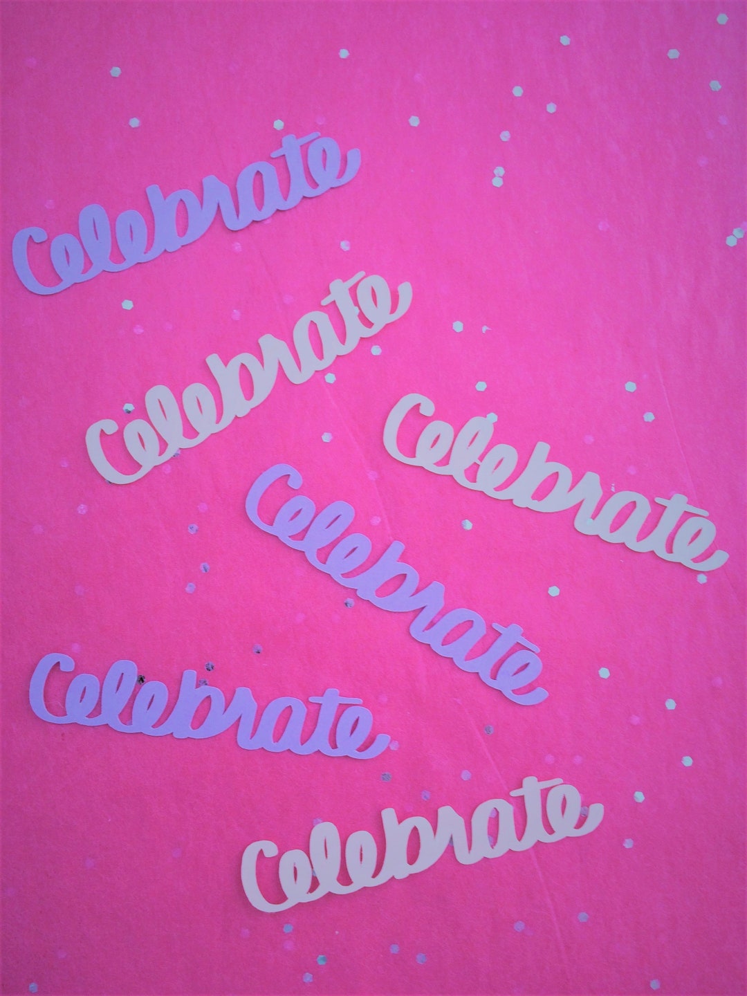 Celebrate 100 Piece Word Confetti, Table Scatter, Scrapbooking, Choose ...