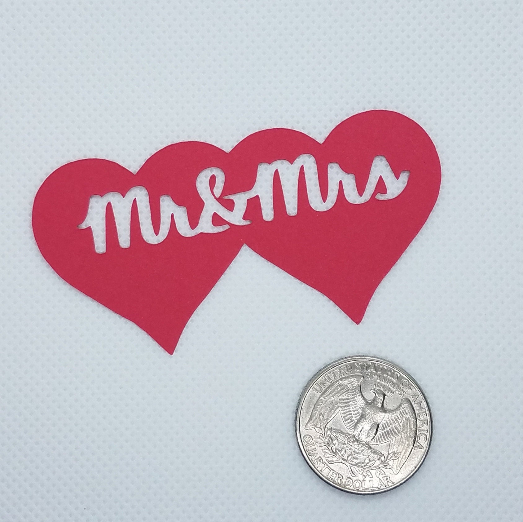 Double Heart Mr & Mrs Cut Out 50-piece Confetti / Table - Etsy