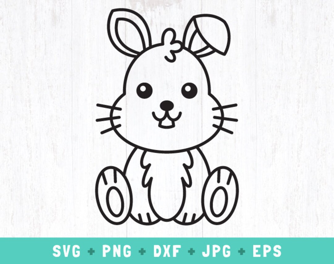 Cute Rabbit Svg, Rabbit Outline Svg, Rabbit Png, Sitting Rabbit Svg ...