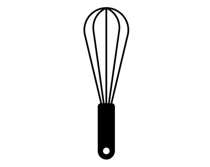 Whisk Vector Clipart / Outline & Stamp Graphic/ Baking Cooking / PNG ...