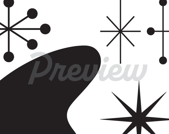 Mid Century Shapes Svg, Mid-century Modern Digital Download, Atomic ...