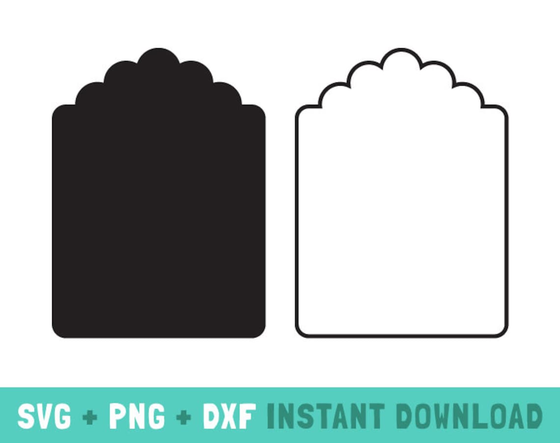 Scallop Frame Svg Dxf Wave Svg File Scalloped Frame Svg - Etsy Canada