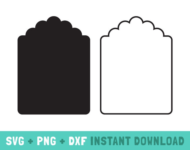 Scallop Frame Svg Dxf, Wave Svg File, Scalloped Frame Svg, Frame ...