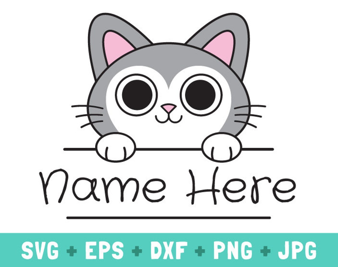 Cat Svg, Cat Monogram Svg, Cat Svg Monogram, Cat Mom Png Svg Cat Face ...