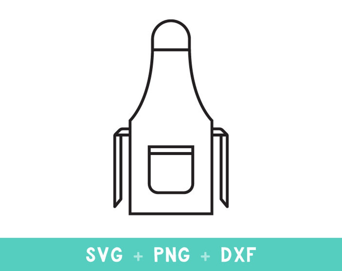 Apron Svg / Svg Png Dxf / Clipart / Cricut / Silhouette / Apron Outline ...