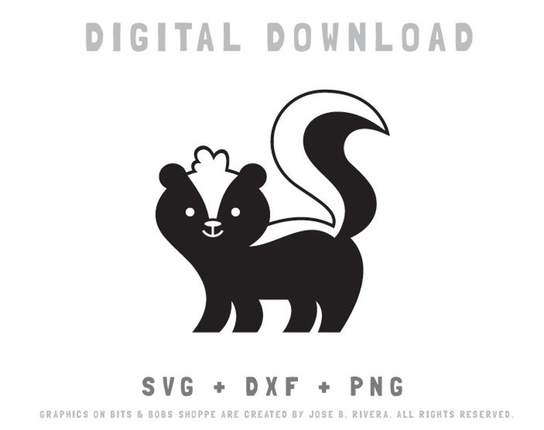 Skunk Svg, Skunk Png, Skunk Clipart, Skunk Mascot, Skunk Dxf, Striped ...