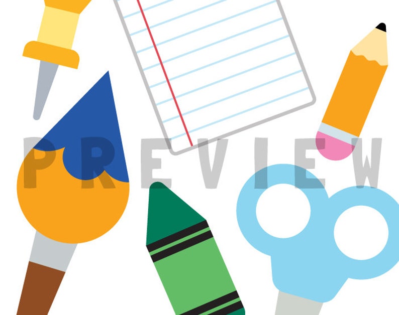 School Bundle / Back to School Clipart / School Supply Clipart - Etsy