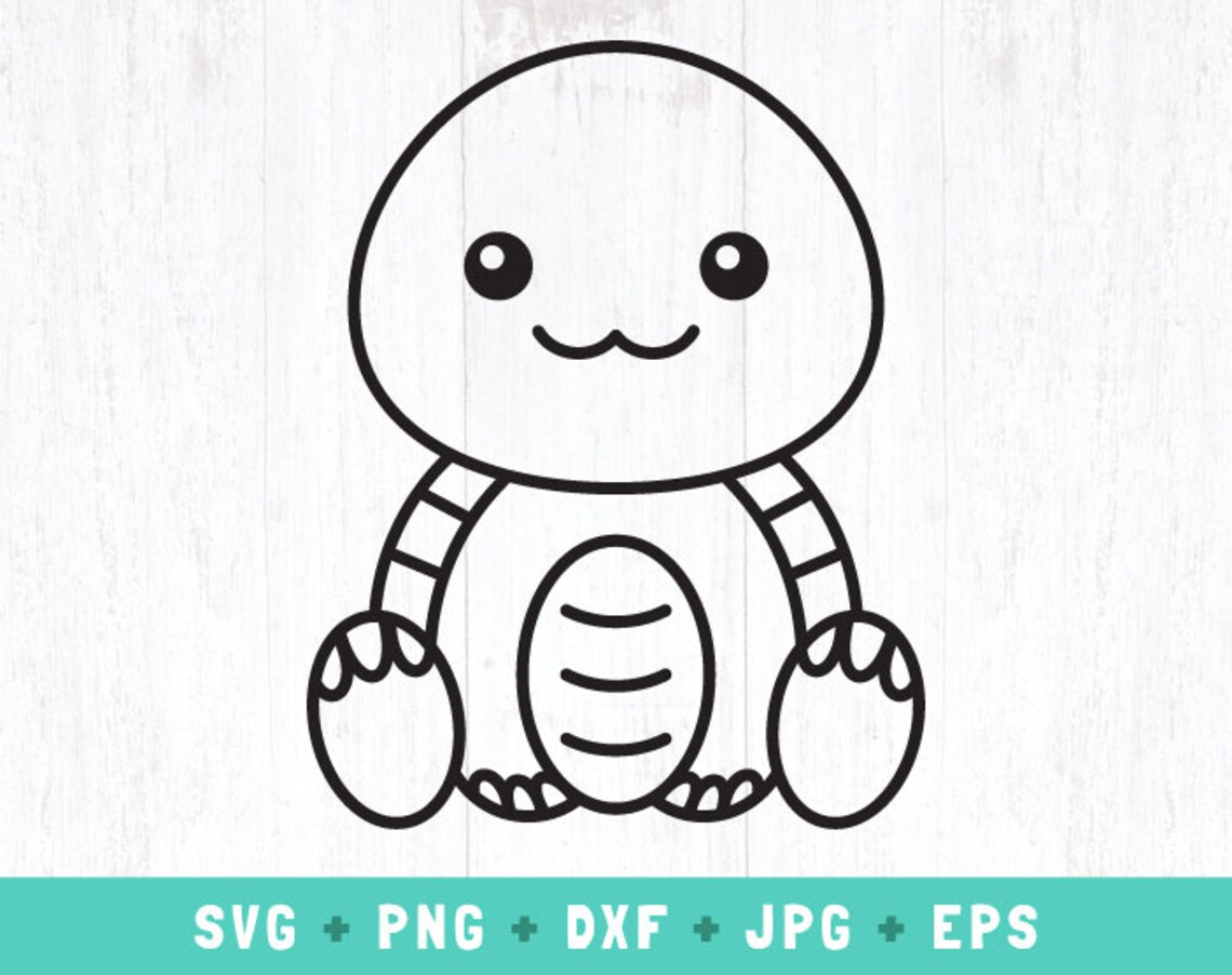 Cute Turtle Outline Svg, Turtle Outline Svg, Baby Turtle Png, Sitting ...