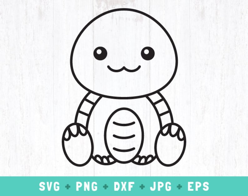 Cute Turtle Outline Svg, Turtle Outline Svg, Baby Turtle Png, Sitting ...