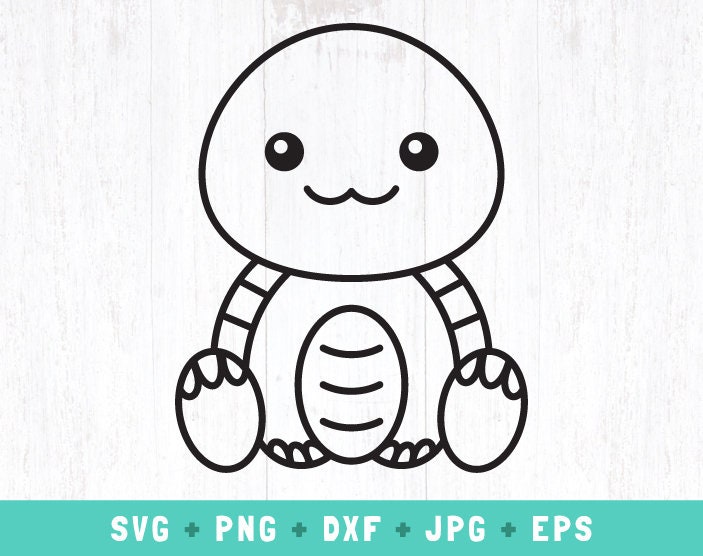 Cute Turtle Outline Svg, Turtle Outline Svg, Baby Turtle Png, Sitting ...
