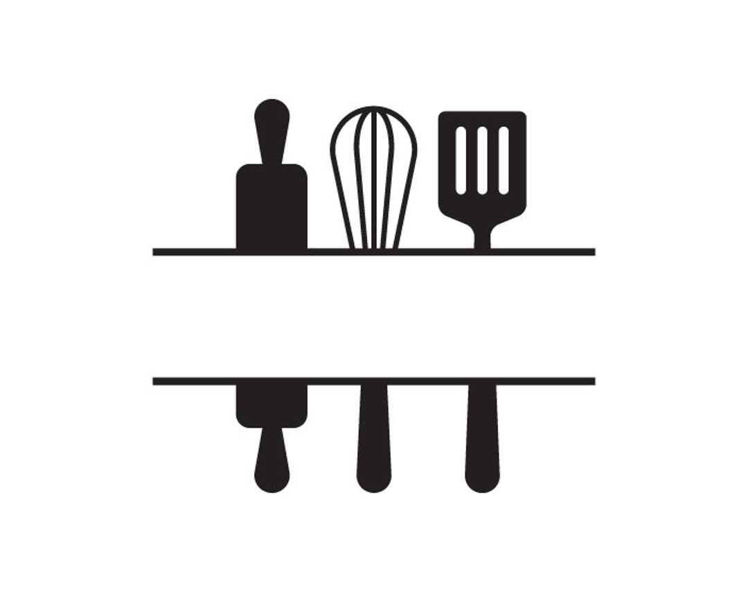 Kitchen Monogram Svg Png Dxf, Baker Monogram, Baking Monogram, Kitchen ...