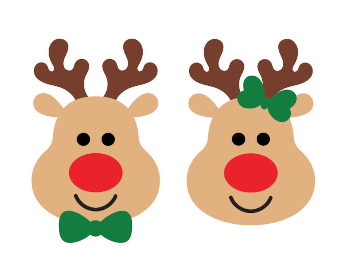Reindeer Svg Png Dxf, Reindeer Face Svg, Christmas Svg, Cricut ...