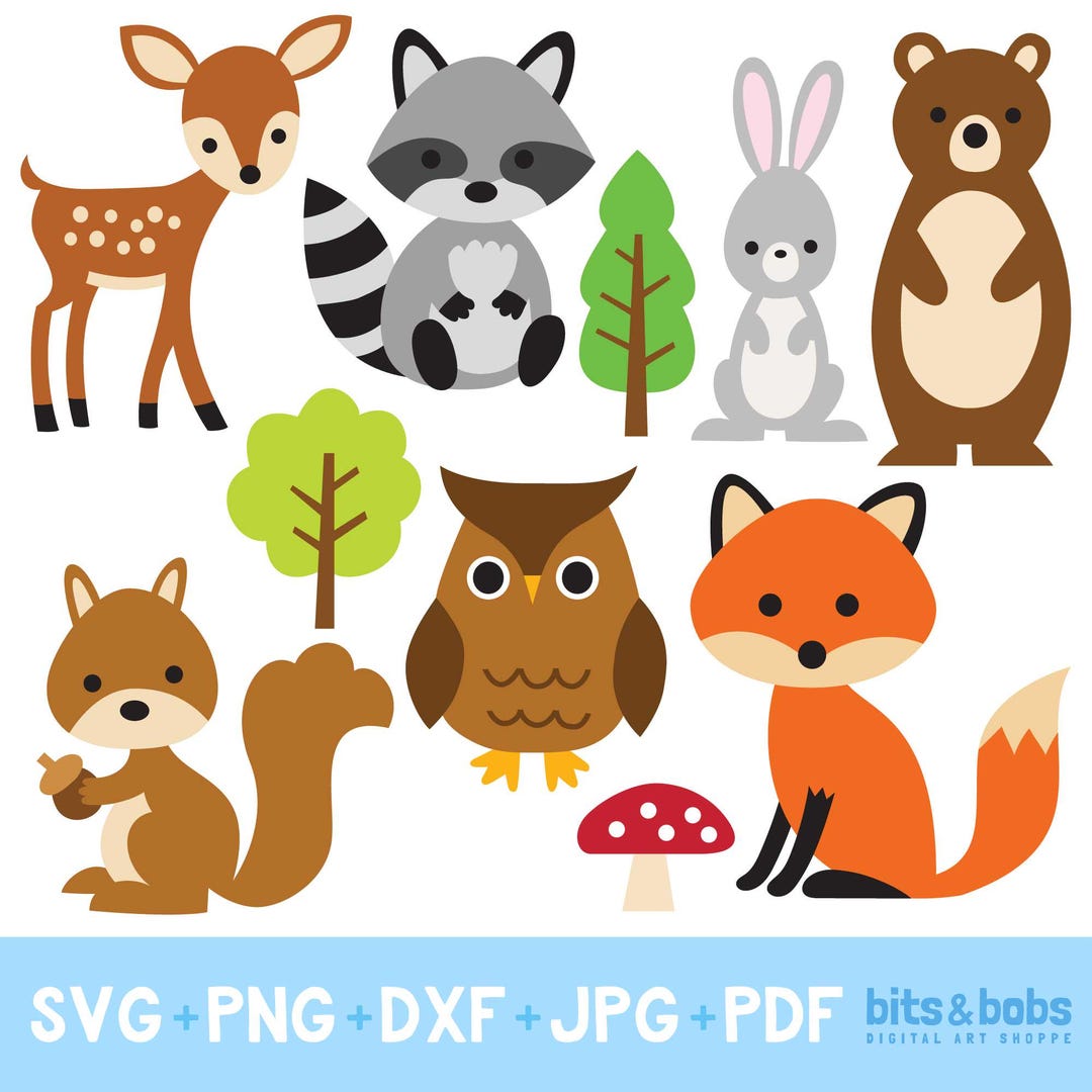 Woodland Animals Svg, Forest Friends, Forest Animals Svg, Forest ...