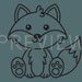 Mignon renard svg, renard contour svg, renard png, fichier de coupe de ...