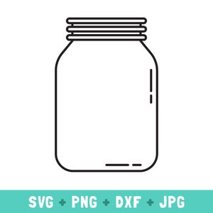 Jar Svg, Mason Jar Svg, Mason Jar Png, Jar Cut File, Jar Clipart, Mason ...