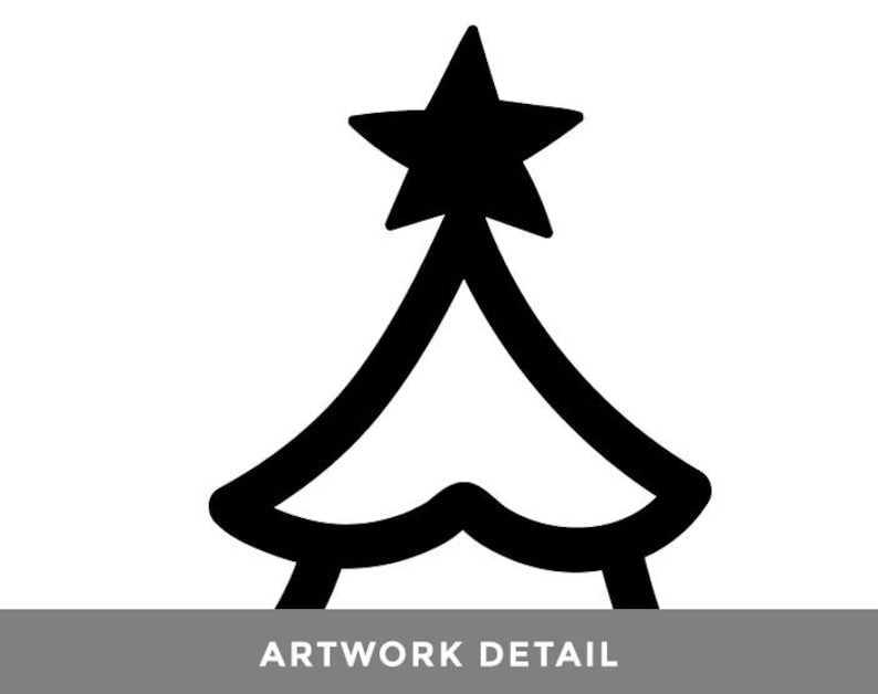 Christmas Tree Outline Svg Png Dxf Cricut Silhouette Digital Files