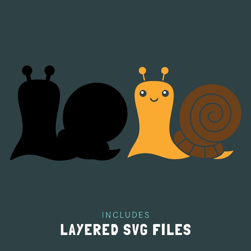 Cute Snail Svg Snail Svg Snail Cut File Baby Snail Clipart - Etsy