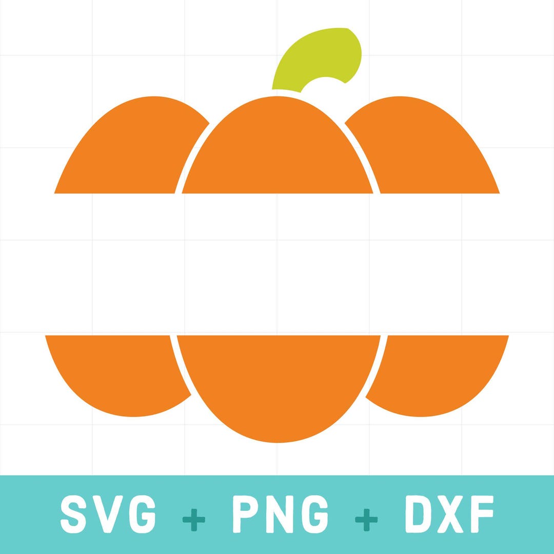Split Pumpkin Svg, Pumpkin Png, Pumpkin Monogram Frame Svg, Printable ...