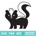 Skunk Svg, Skunk Png, Skunk Clipart, Skunk Mascot, Skunk Dxf, Striped ...