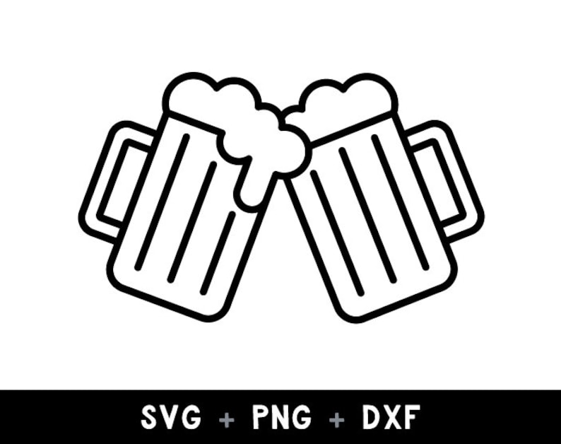 Tassen svg png dxf, Bierglas svg, Bierkrug Clipart, Cricut, Silhouette ...