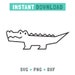 Alligator Outline Svg, Crocodile Png, Alligator Outline Png, Silhouette ...
