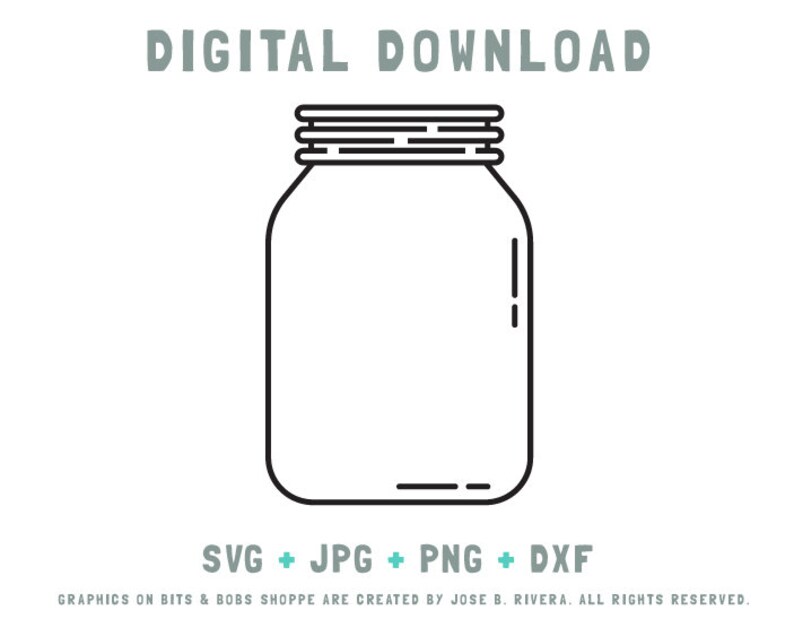 Jar Svg Mason Jar Svg Mason Jar Png Jar Cut File Jar - Etsy
