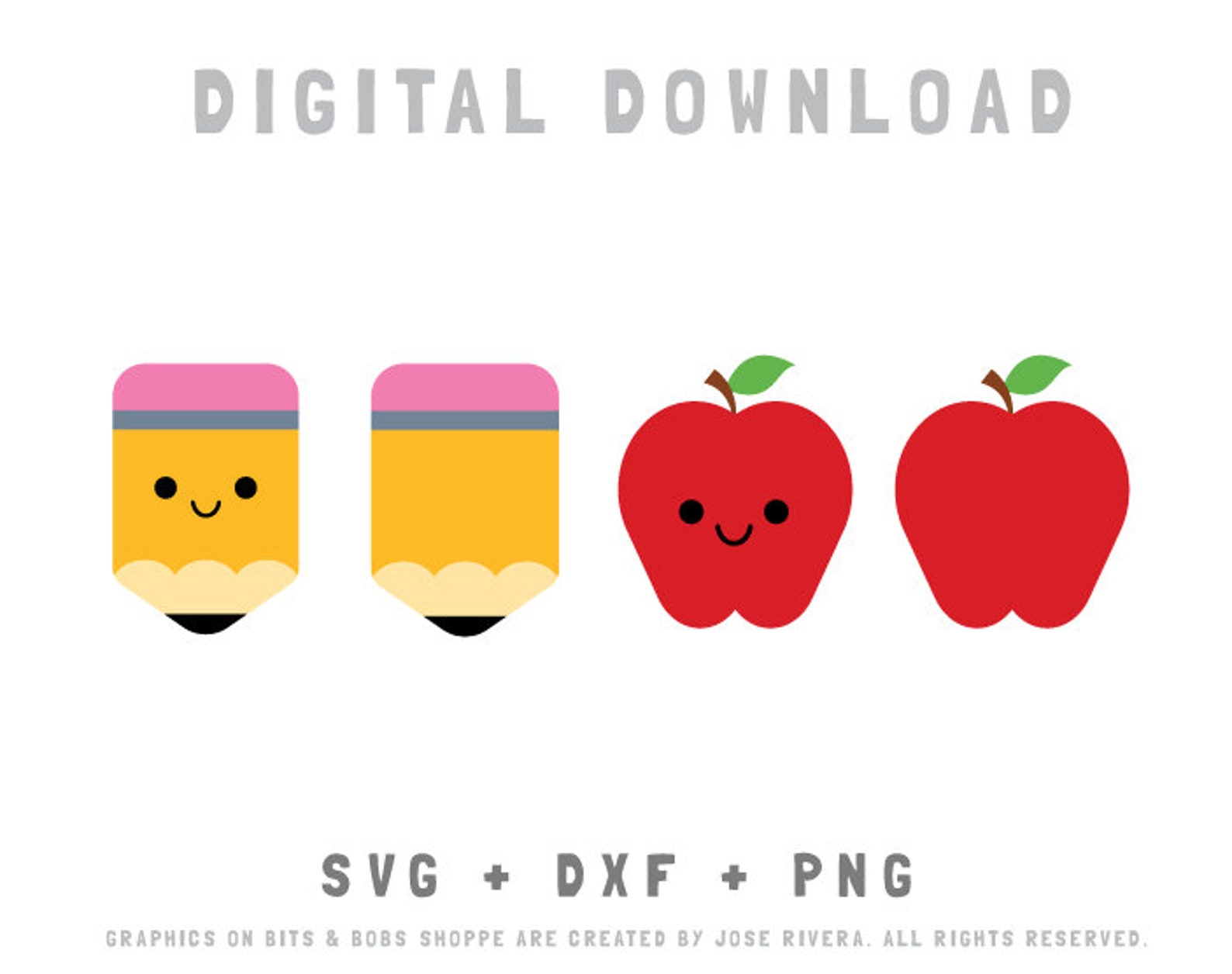 Apple and Pencil Svg Png Dxf, Apple Svg File, Teacher Svg, Cute Apple ...
