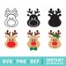 Reindeer Svg Bundle, Reindeer Face Svg, Cute Reindeer Red Nose ...