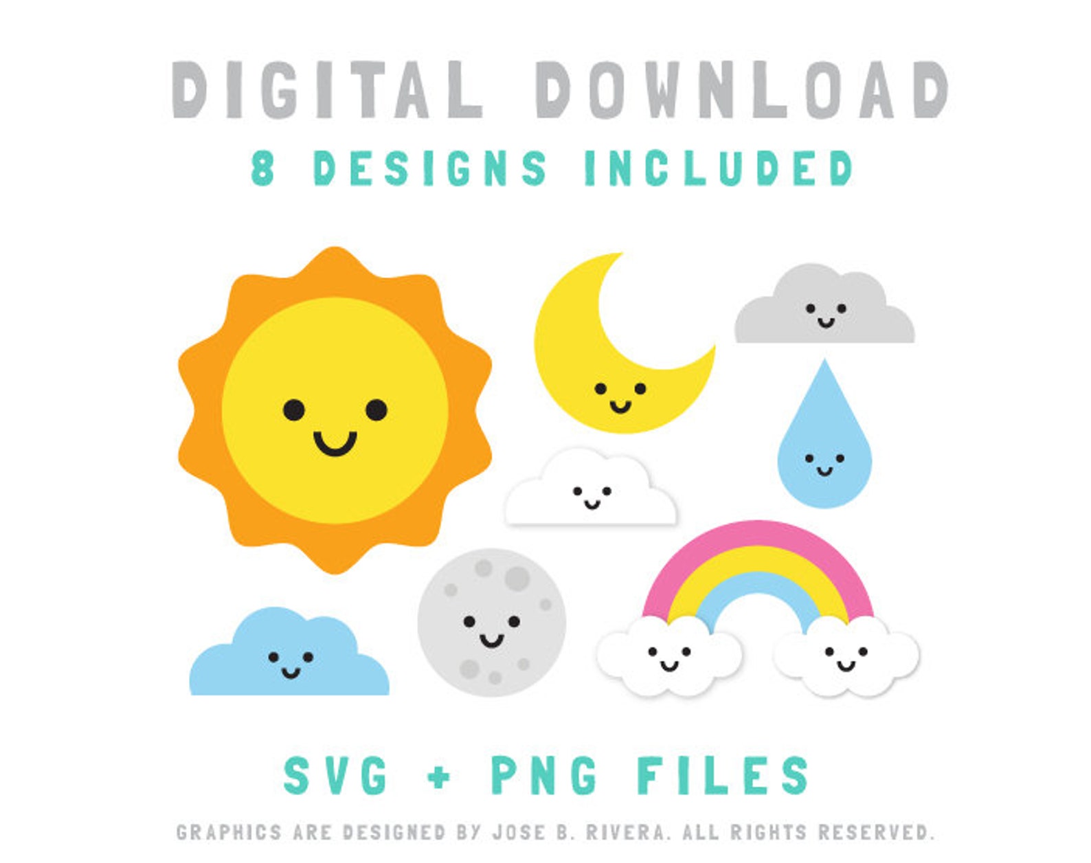 Weather Svg Weather Png Happy Weather Svg Weather Clipart - Etsy