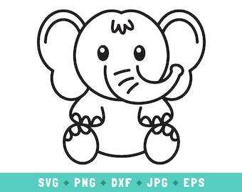 Super Cute Boy Elephant SVG Cutting File for Cricut - Etsy