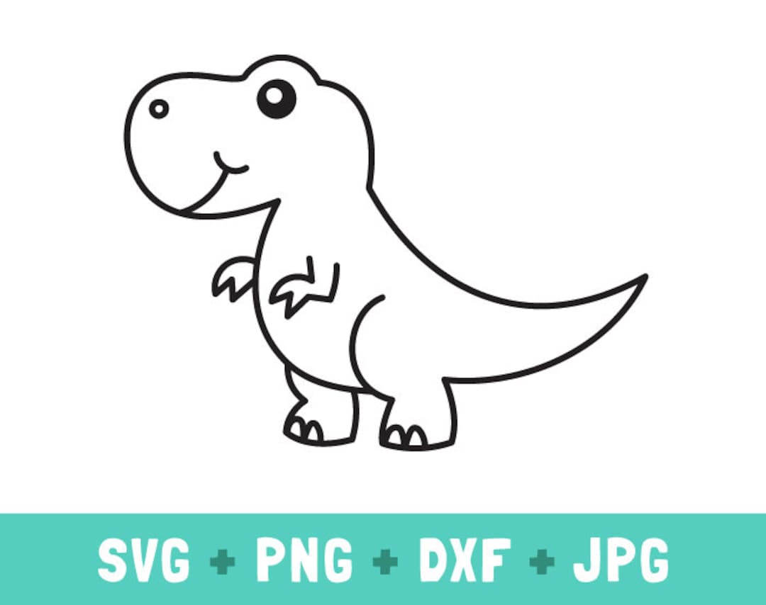 T-rex Svg, T Rex Birthday, T-rex Svg Dinosaur Outline, Baby Dino Svg, T ...