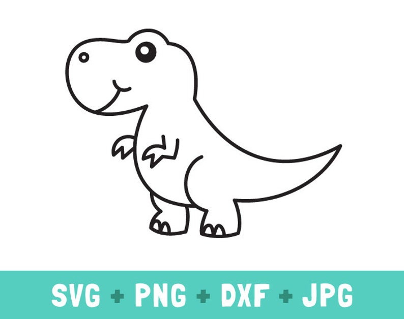 T-rex Svg, T Rex Birthday, T-rex Svg Dinosaur Outline, Baby Dino Svg, T ...