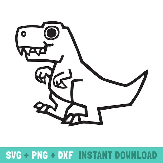 Cute T Rex Outline